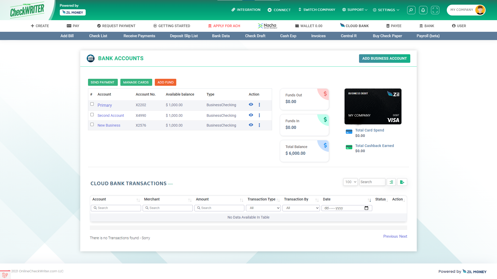 How to Create a New Cloud Bank Account?